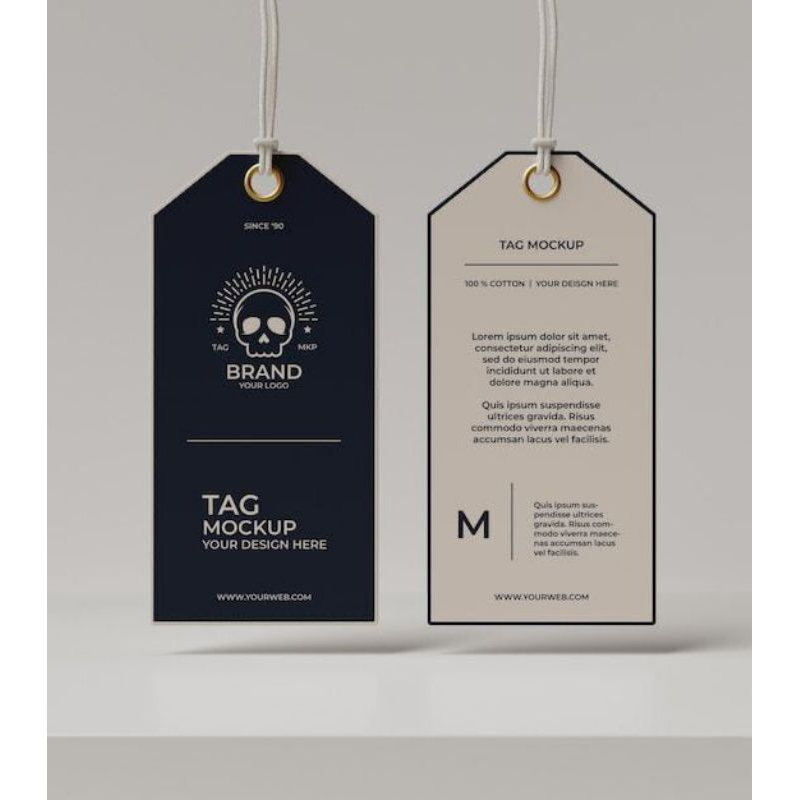 (FREE DESIGN) THICK HANGTEG hang tag premium custom hangtag tag PLUS ...