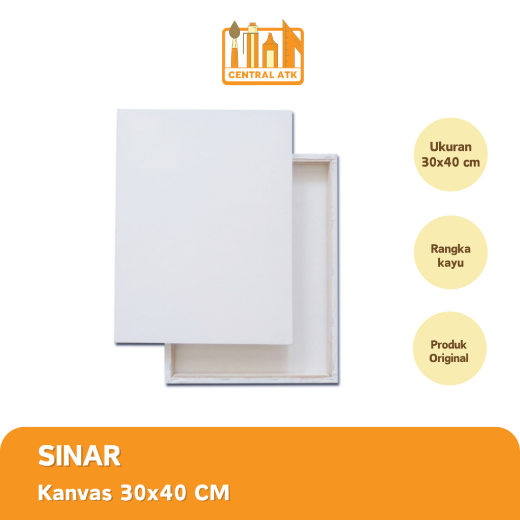 PUTIH PLAIN WHITE SINAR PAINTING CANVAS SIZE 30 X 40 CM | Shopee Malaysia