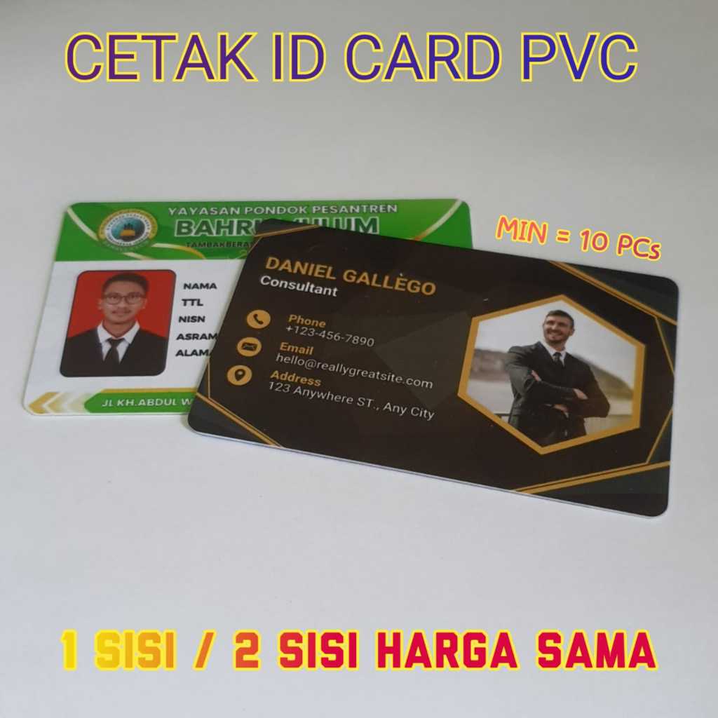 KTS KTA PVC ID Card Accounting Business Card for Santri School Students ...