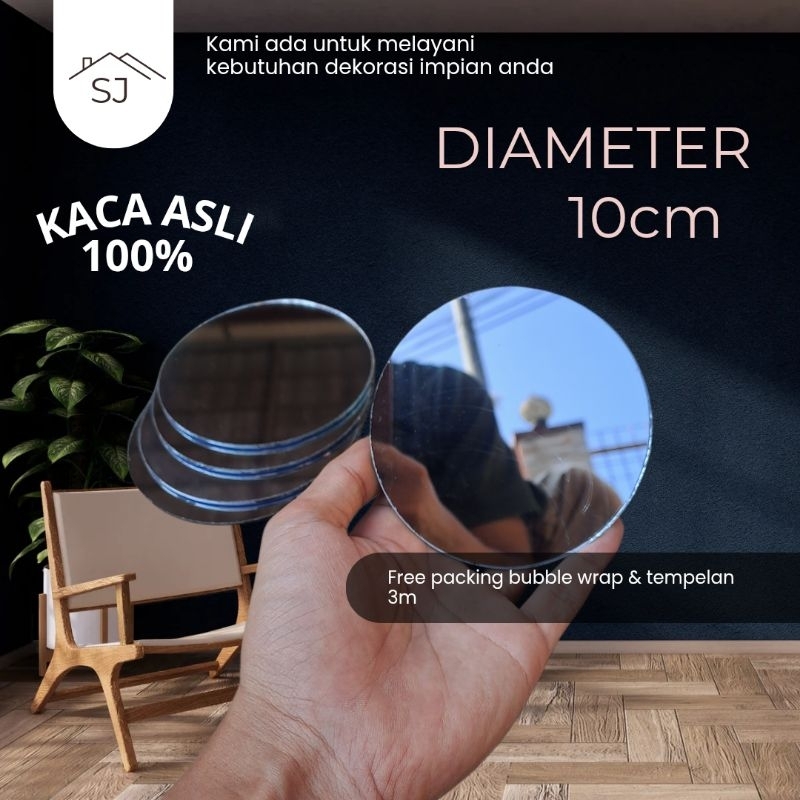 SELVI JAYA - 10cm diameter round mirror / simple aesthetic wall display ...