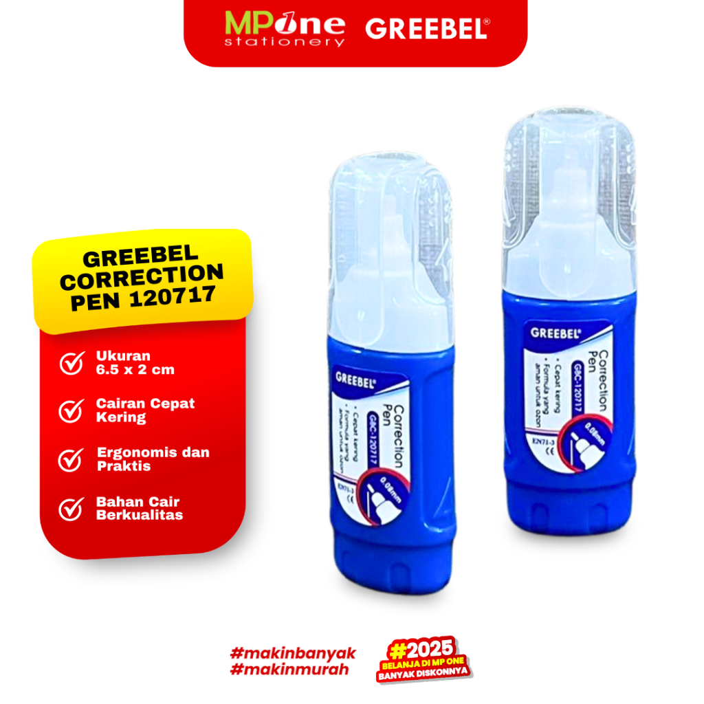 PUTIH (1 PCS) Greebel Correction Pen 120717 / Type-ex White Liquid Pen ...