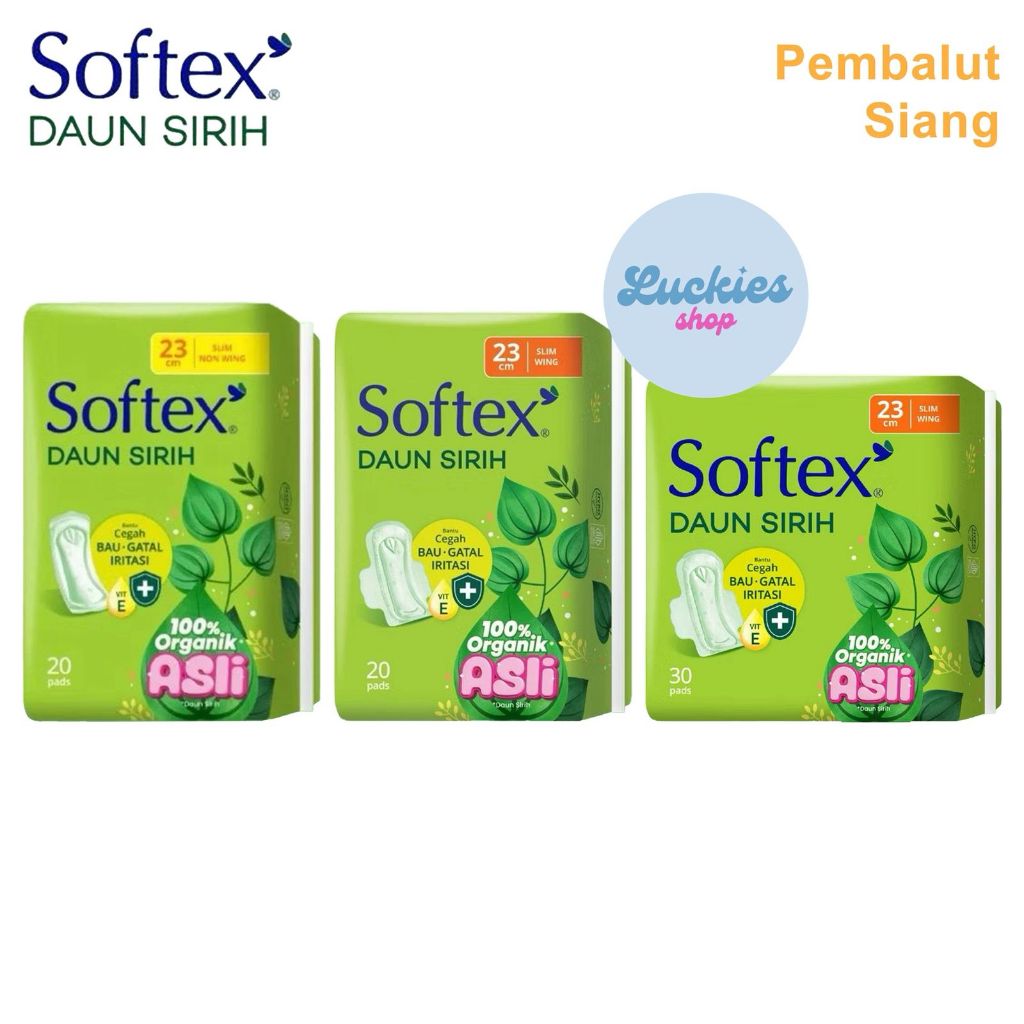 Softex Betel Leaf + Vitamin E Non Wing 23cm 18 Pads - Day Betel Leaf ...