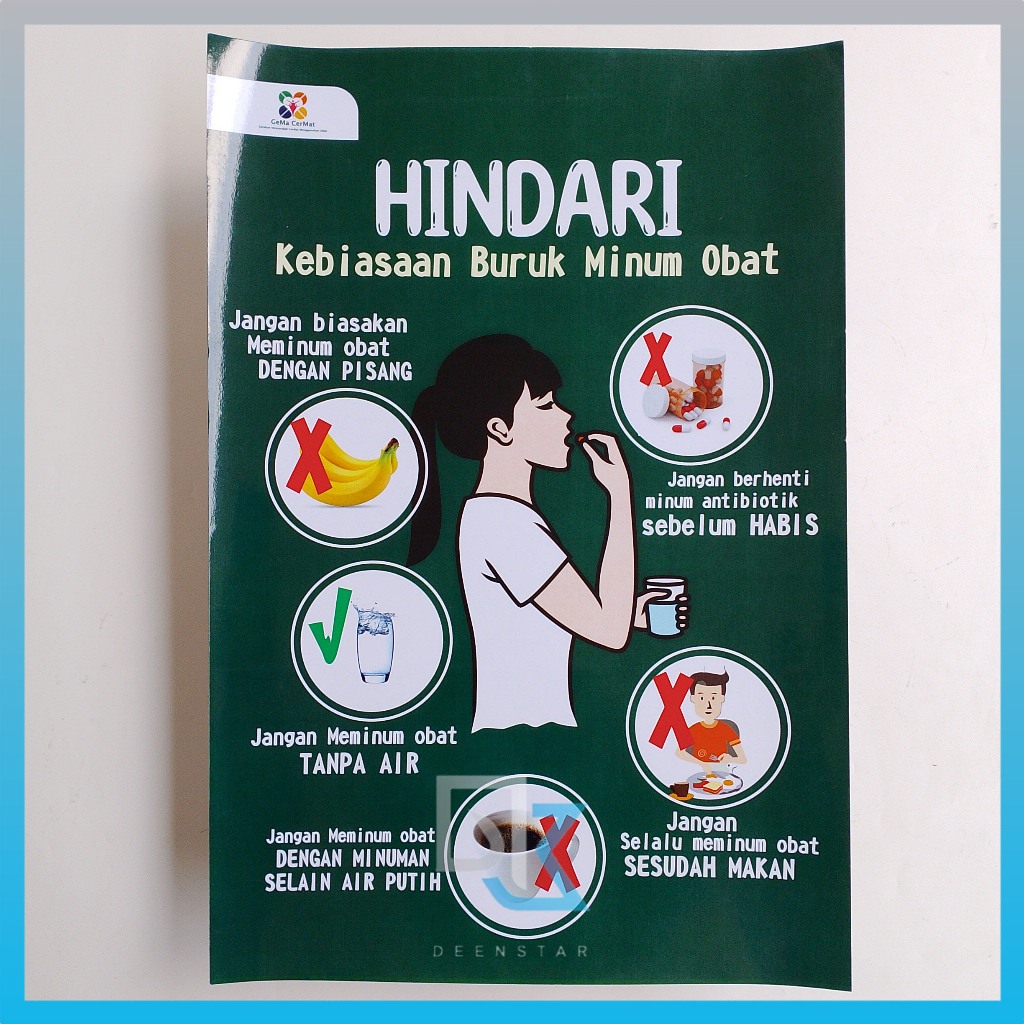 Poster Avoid Bad Habits of Drinking Medicines, Pharmacy, PIO, Pharmacy ...