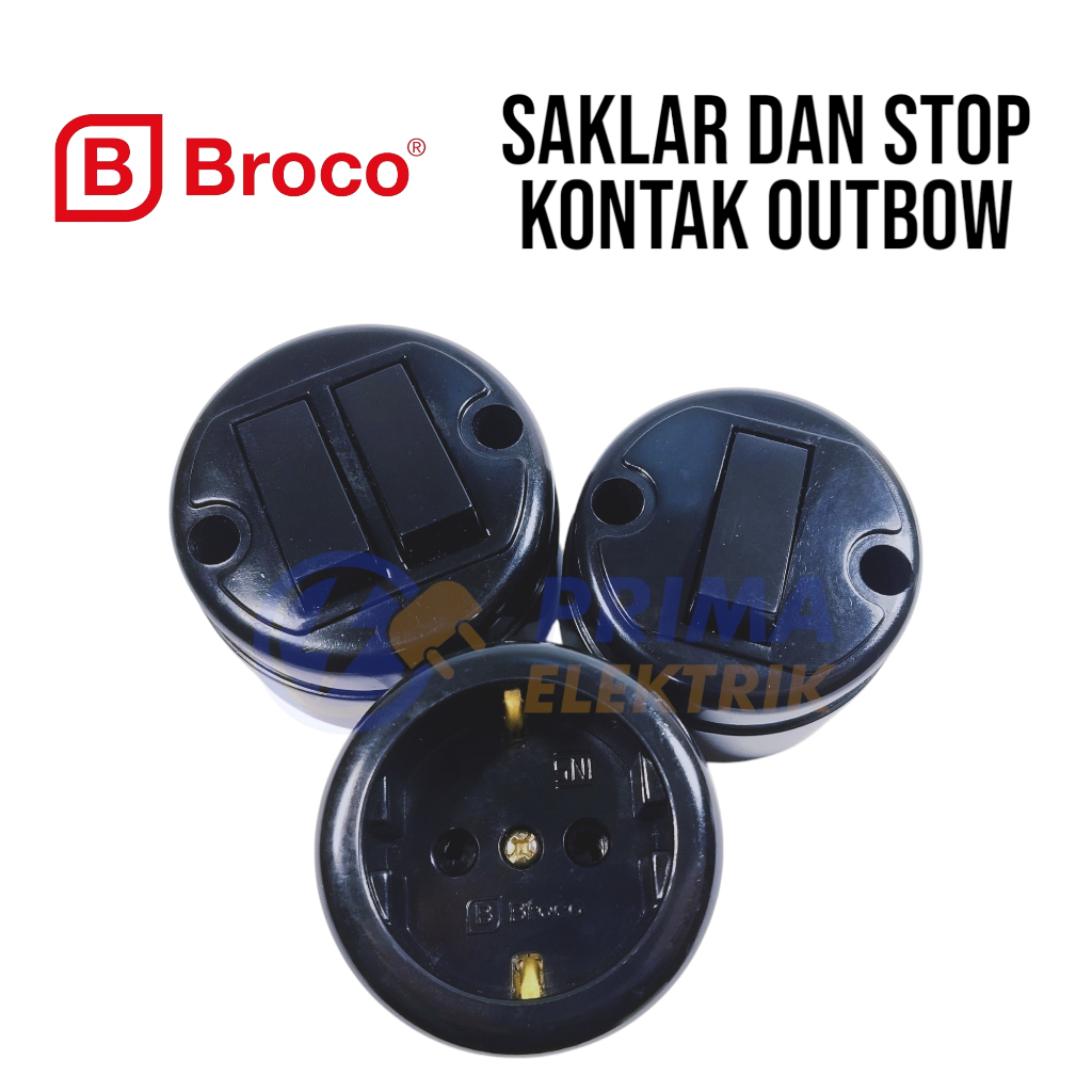 BROCO Round Black Outbow Switch and Socket | Shopee Malaysia