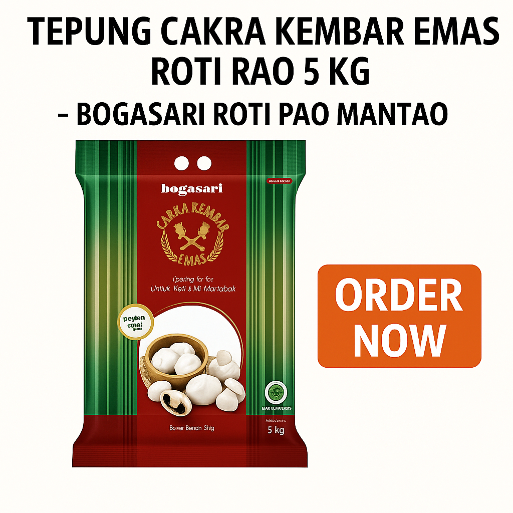 GOLDEN TWIN CAKRA FLOUR BREAD PAO 5KG - BOGASARI BREAD PAO MANTAO ...