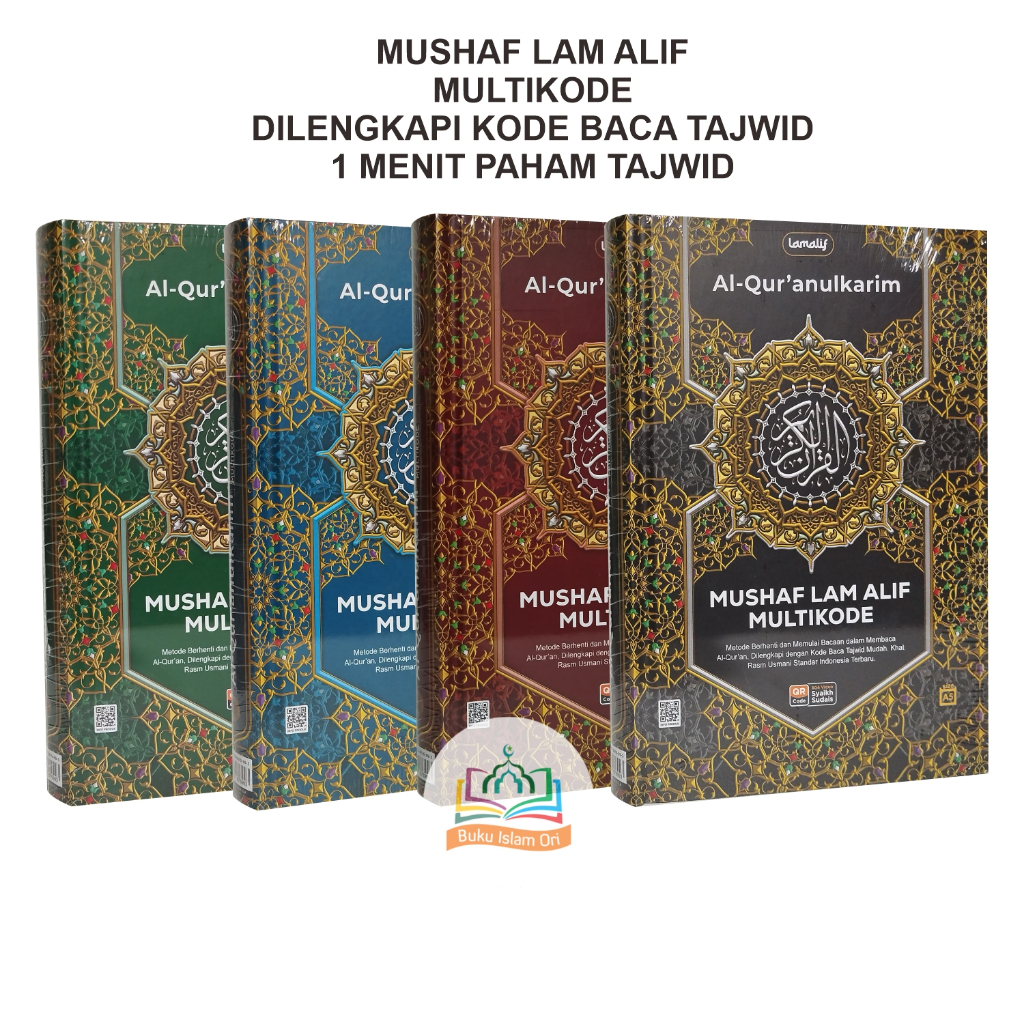 Al-Qur'an Mushaf Lam Alif Multicode A5 HC - Rasm Utsmani Non Translated Tajwid CODE QR CODE ...
