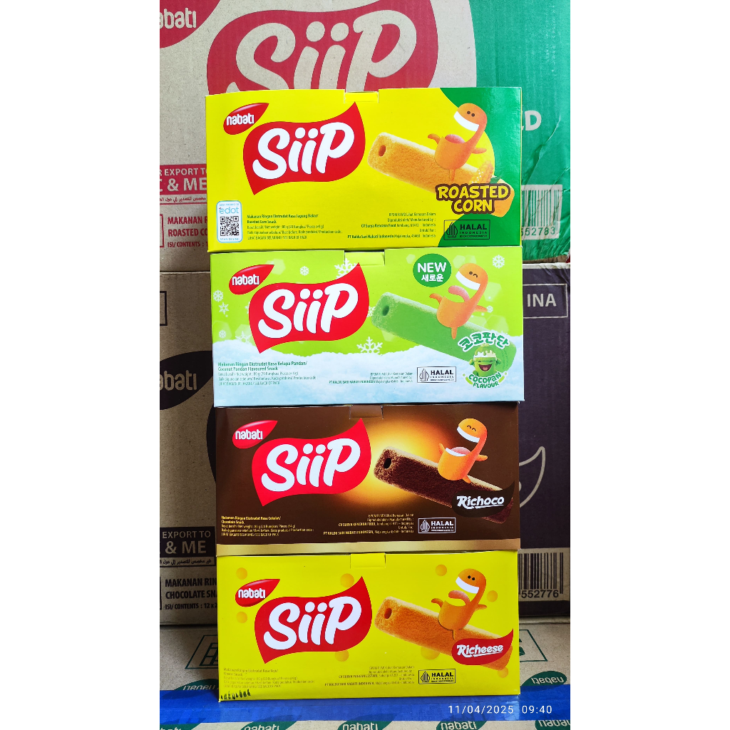Nabati SIIP Box contains 20 Sip Richesse Richoco Corn Cocopandan ...