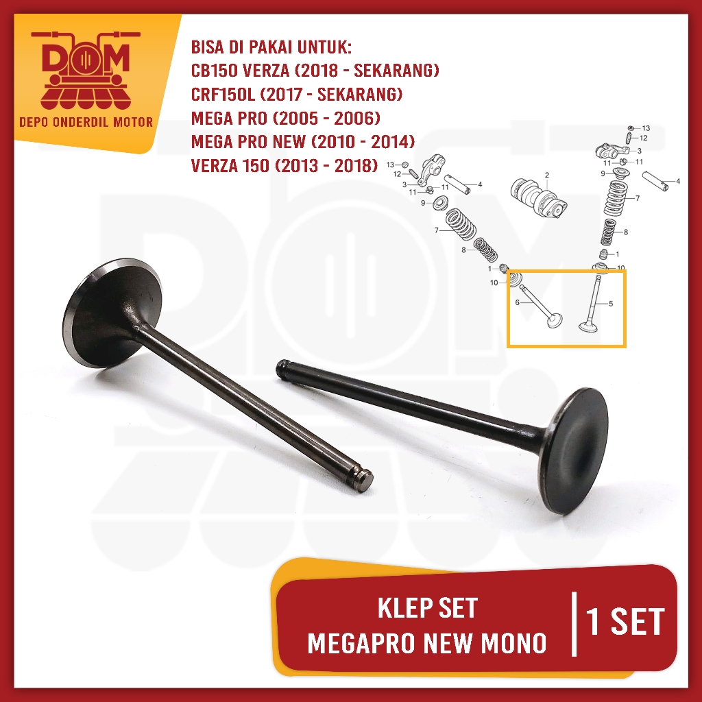 Valve Set Mega Pro New Mono Set of 2 (KNZ) Valve Set In Out Ex Umbrella ...