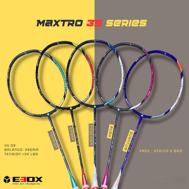 (Max 35LBS!!) Original EBOX MAXTRO Badminton Racket | Shopee Malaysia