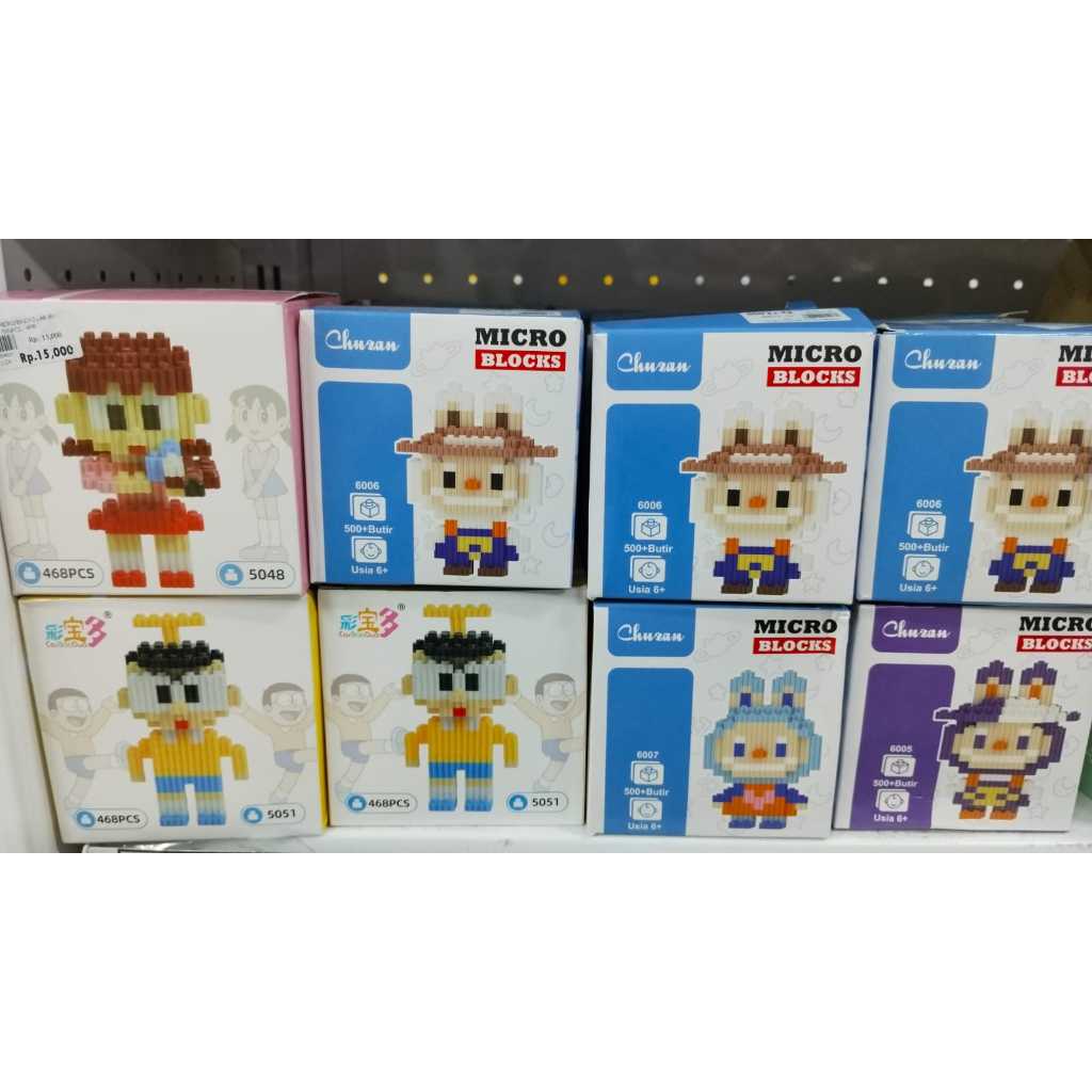 Micro Block 6006 Doraemon Family Nobita Shizuka Suneo Dorami Block Toy ...
