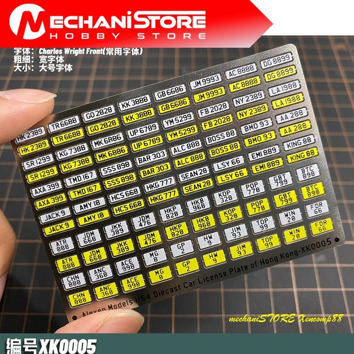 ALEXEN 1/64 XK0005 Hong Kong HK Beautiful Car Consecutive License ...