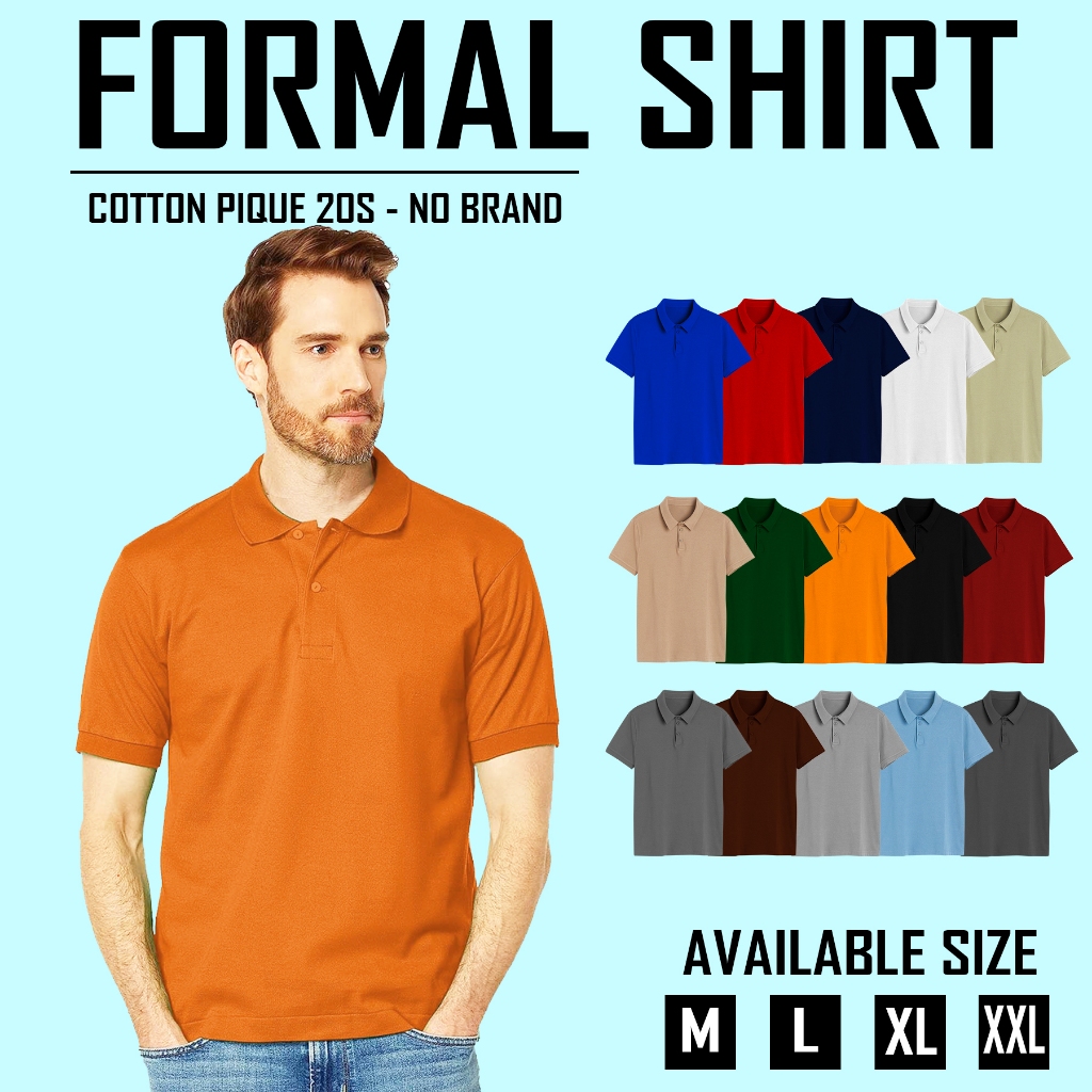 (THICK AND COOL) COTTON PIQUE FORMAL SHIRT POLO SHIRT | WANGKI COLLAR ...