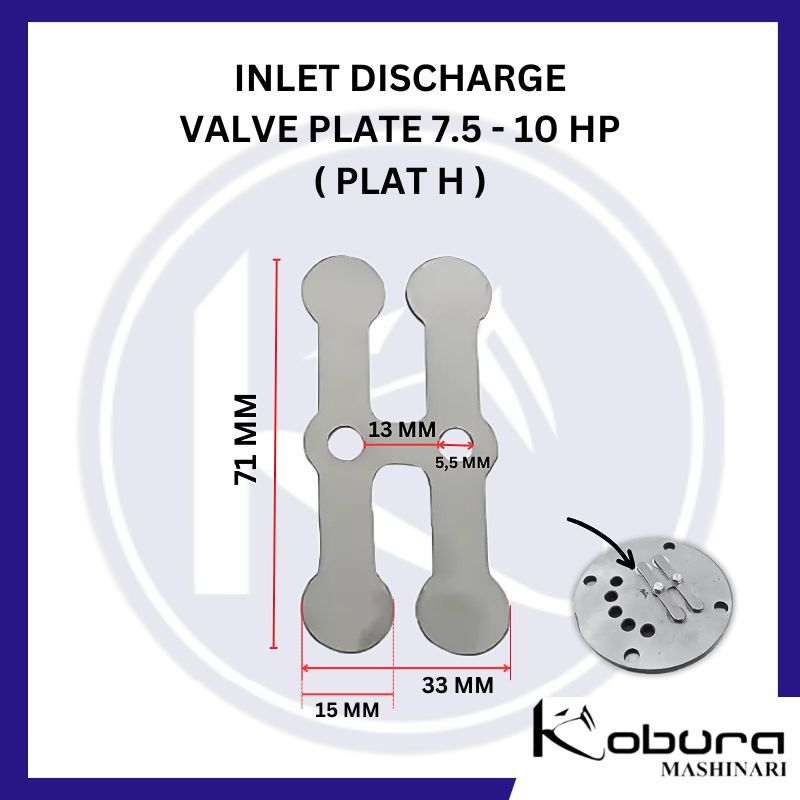 Inlet Discharge Valve Plate 7,5 - 10 HP Plate H, For Air Compressors 7 ...