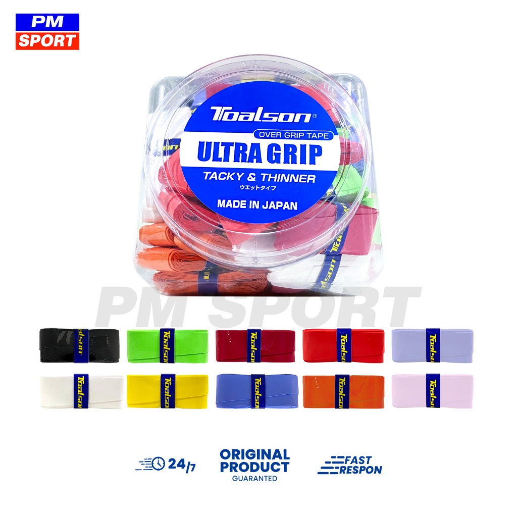 BADMINTON RUBBER GRIP / TENNIS TOALSON ULTRA ORIGINAL RACKET GRIP ...