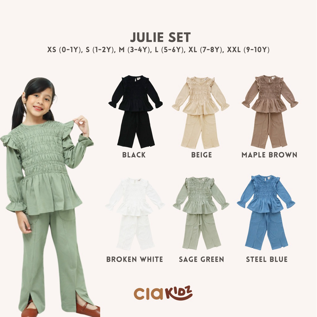 CIAKIDZ | JULIE SET | GIRLS SUITS 1-10 YEARS OLD | CHILDREN'S SMOCK ...