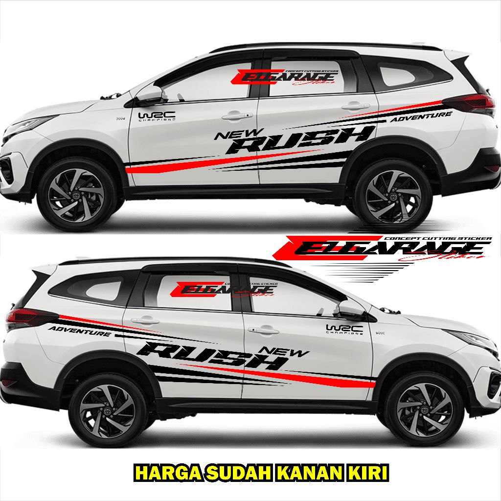 Toyota rush terios car sticker, toyota new rush 01 side body car ...