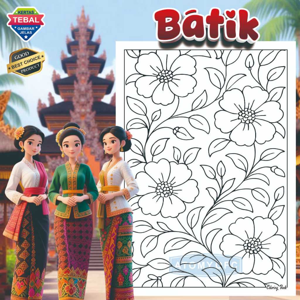 COLORING PAPER COLORING/ DRAWING PAPER/ BATIK/ COLORING PAPER/ FOR PAUD ...