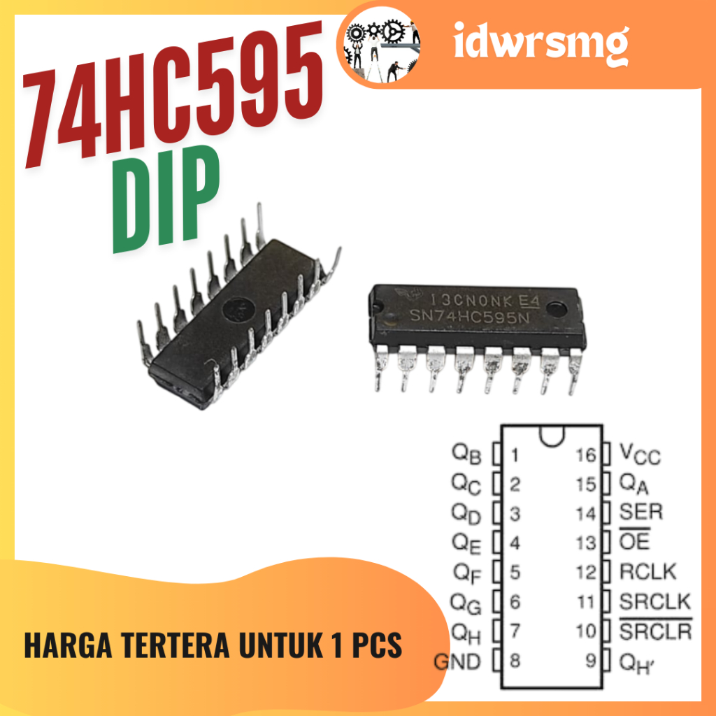 Original IC 74hc595 dip-16 Shift Register Chip 74hc595 dip | Shopee Malaysia