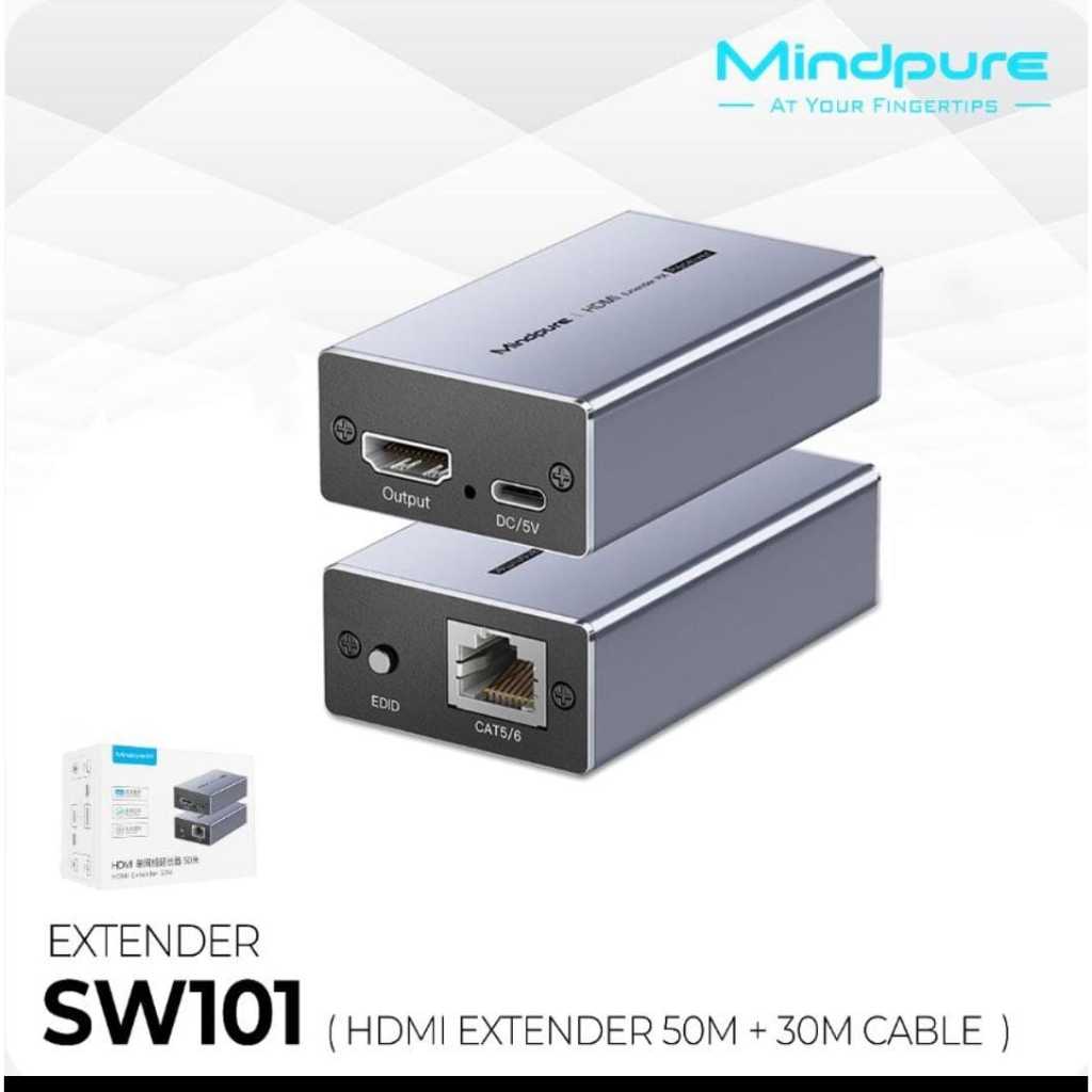 Mindpure SW101 HDMI Extender over Ethernet Cat5e/Cat6 Ethernet Cable Up ...