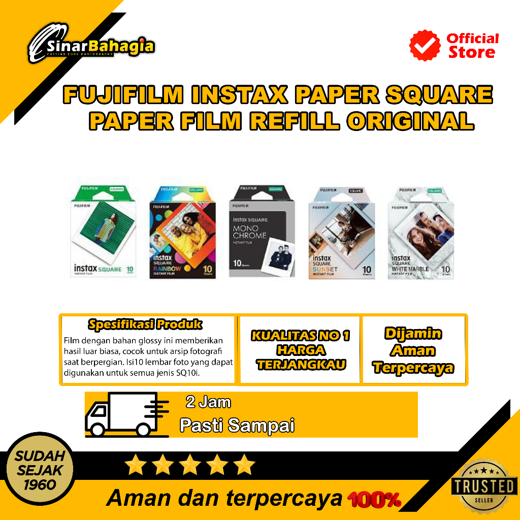 Fujifilm Instax Paper Square Paper Film Refill Original | Shopee Malaysia