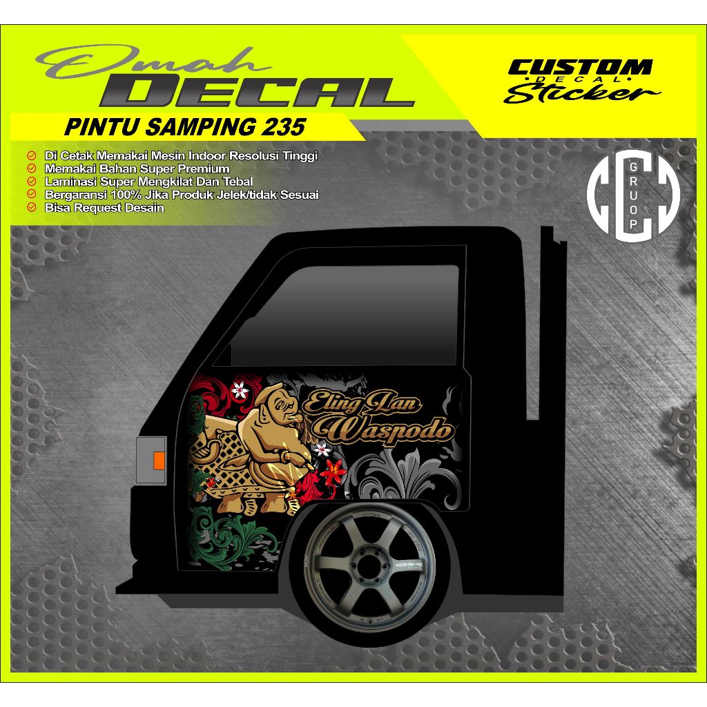 Side door sticker Decal pick up sticker L300, Traga, T120ss/futura ...