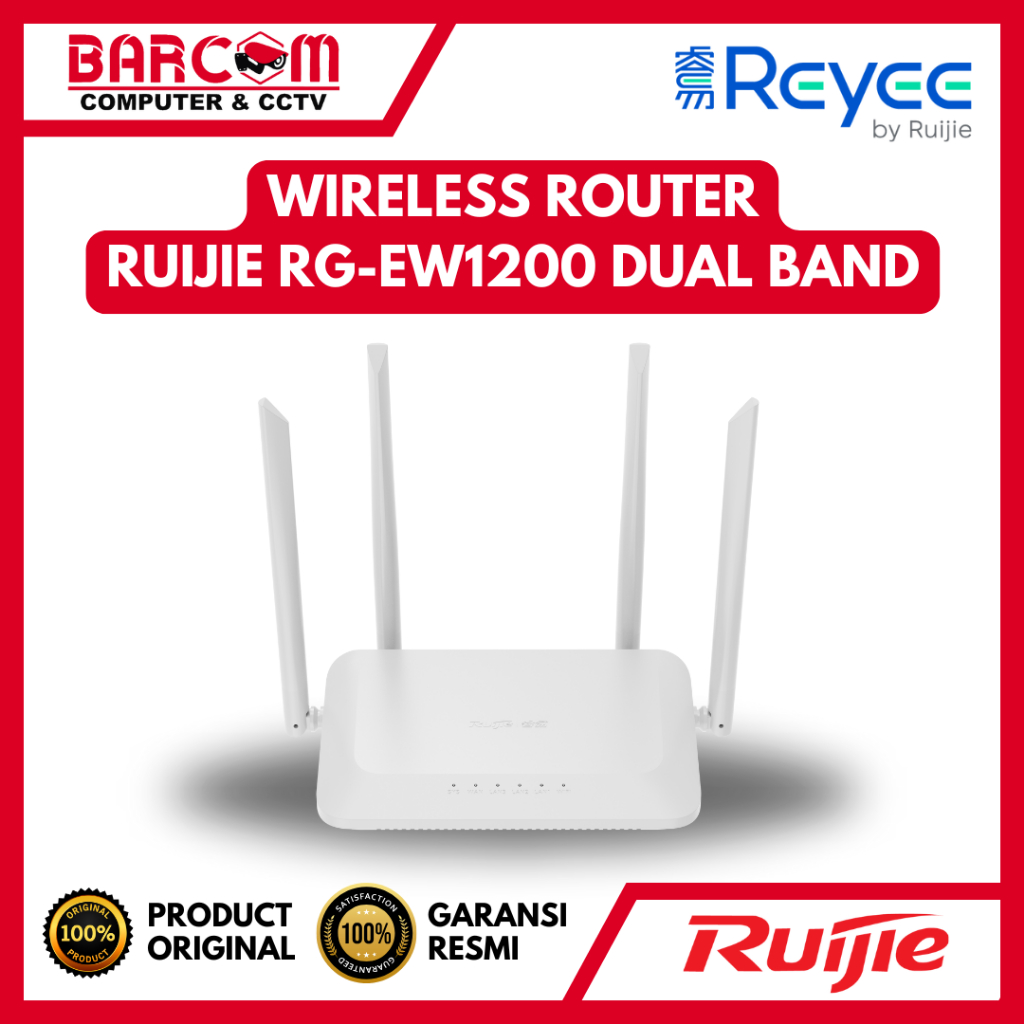RUIJIE WIRELESS ROUTER RG-EW1200 1200M AC1200 DUAL-BAND - ORIGINAL ...