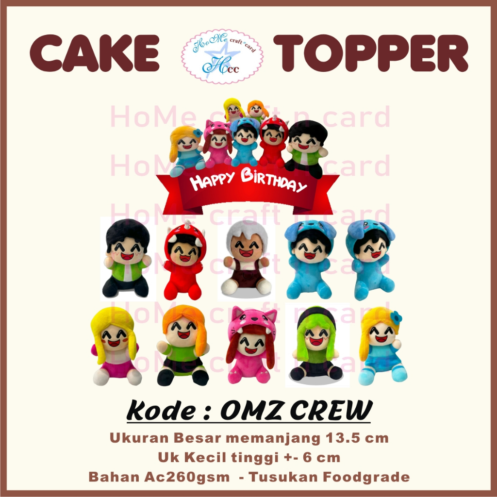 OMZ Crew Cake Topper | Birthday topper | Shopee Malaysia