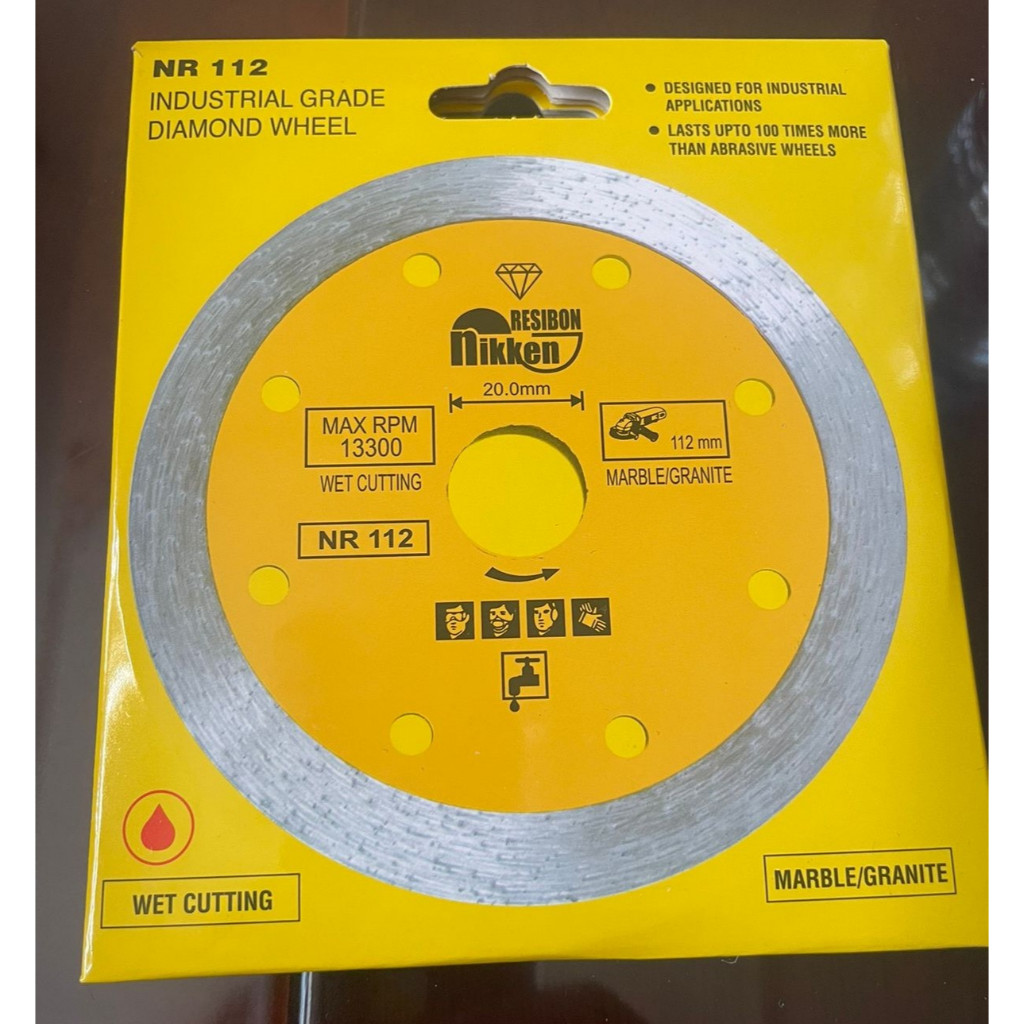 MATA Nikken Resibon NR 112 Wet Cutting Diamond Cutting Grinding Wheel ...
