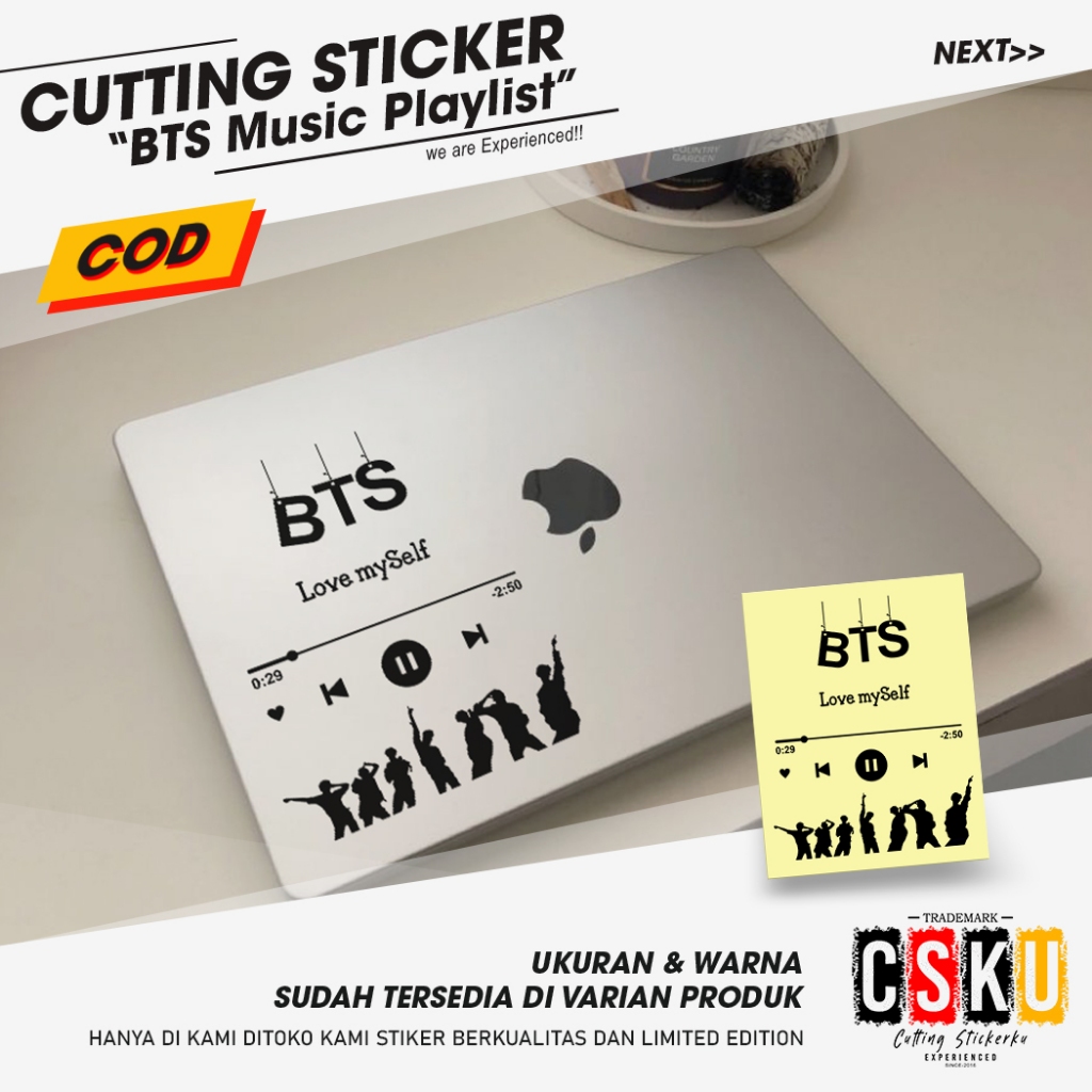 Cutting Sticker BTS Music Playlist Song Variations Motorcycle Car ...