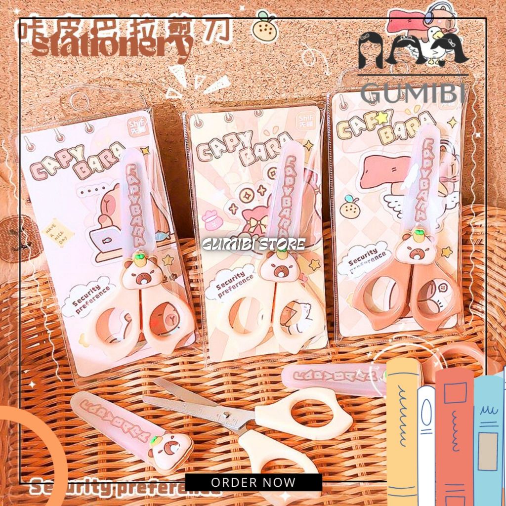 Capybara PAPER SCISSORS CUTE SCISSORS WITH CAPPYBARA KAPIBARA MOTIF ...