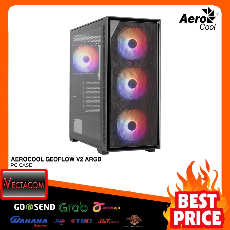 Aerocool GEOFLOW V2 ARGB - PC CASE | Atx,microatx,miniitx | Gaming ...