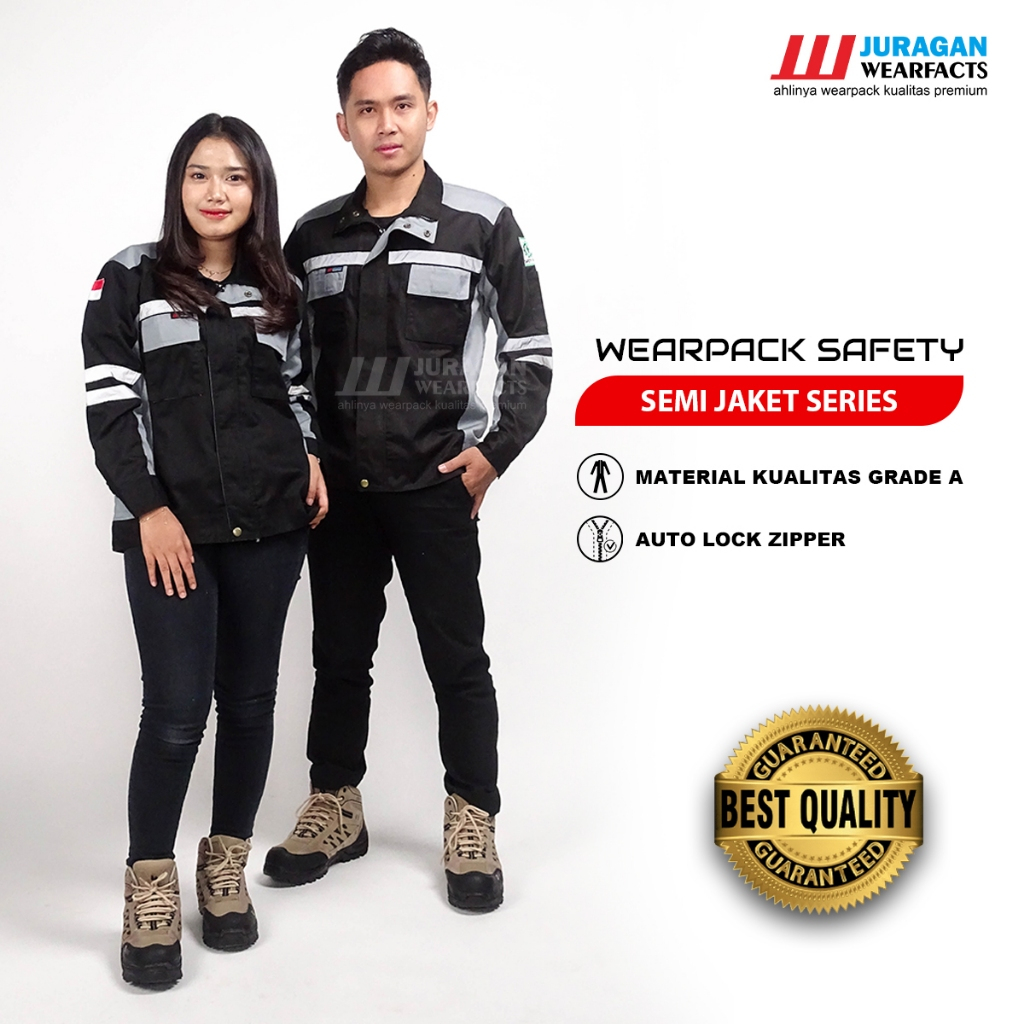 HITAM Juragan Wearfacts - Work Wearpack, Semi-jacket Model, Black and ...
