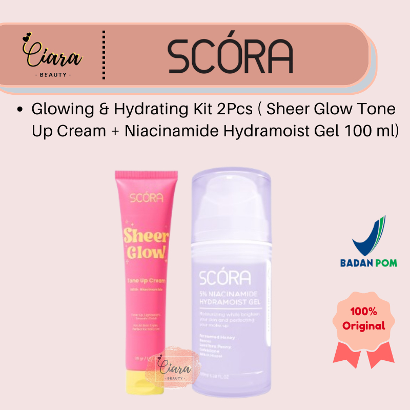 Scora Glowing & Hydrating Kit 2pcs ( Sheer Glow Tone Up Cream ...