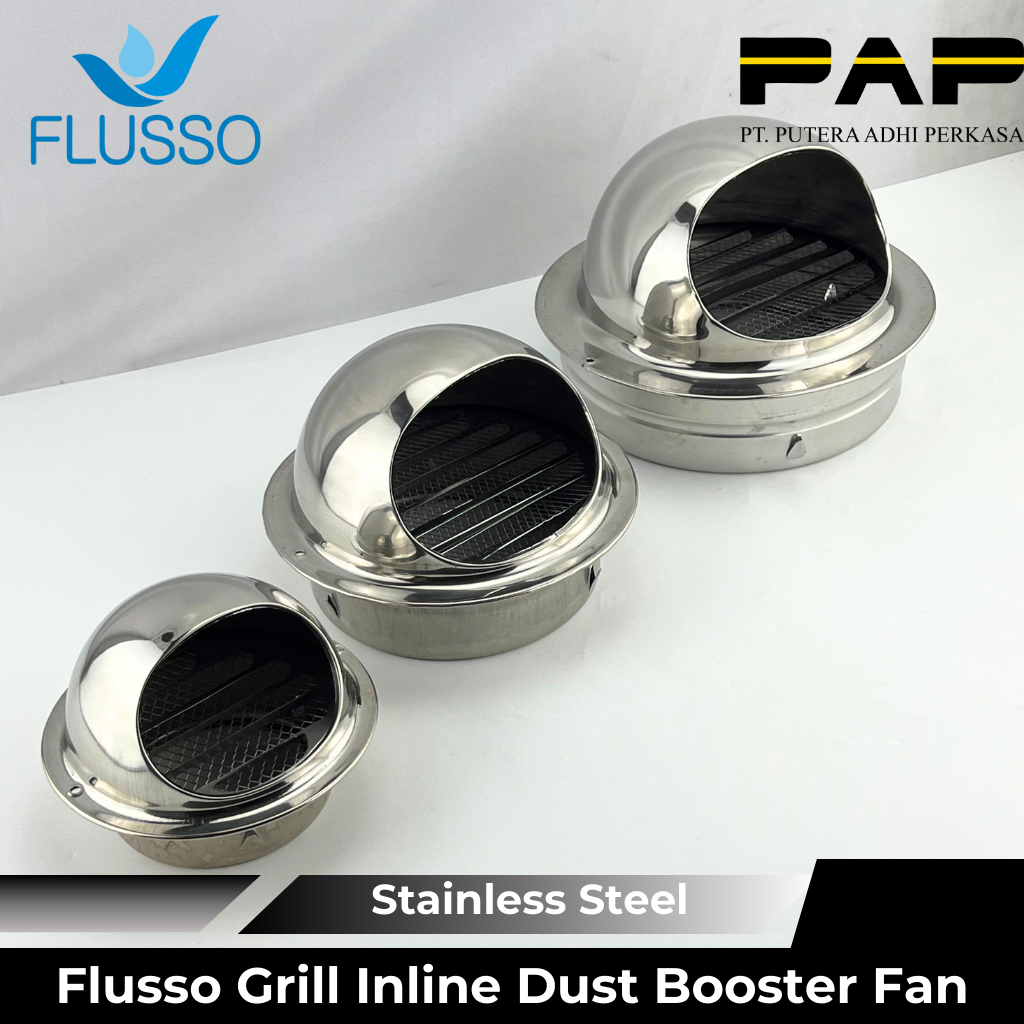 Grill COVER INLINE DUCT BOOSTER FAN STAINLESS STEEL Diameter 10,15,18 ...