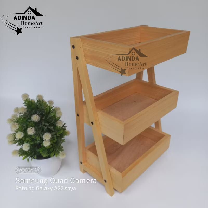 Kitchen spice rack || Onion Rack || Aesthetic 3-Tier Multipurpose Shelf ...