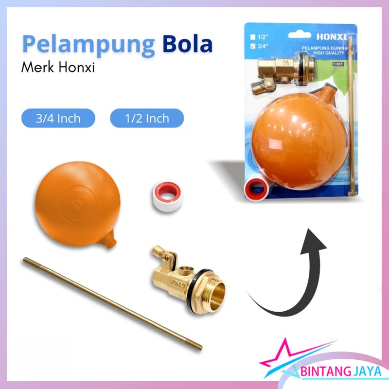 Hsj Brass Buoy 1/2" 3/4" Inch Ball Float Toren Floating Valve | Shopee ...