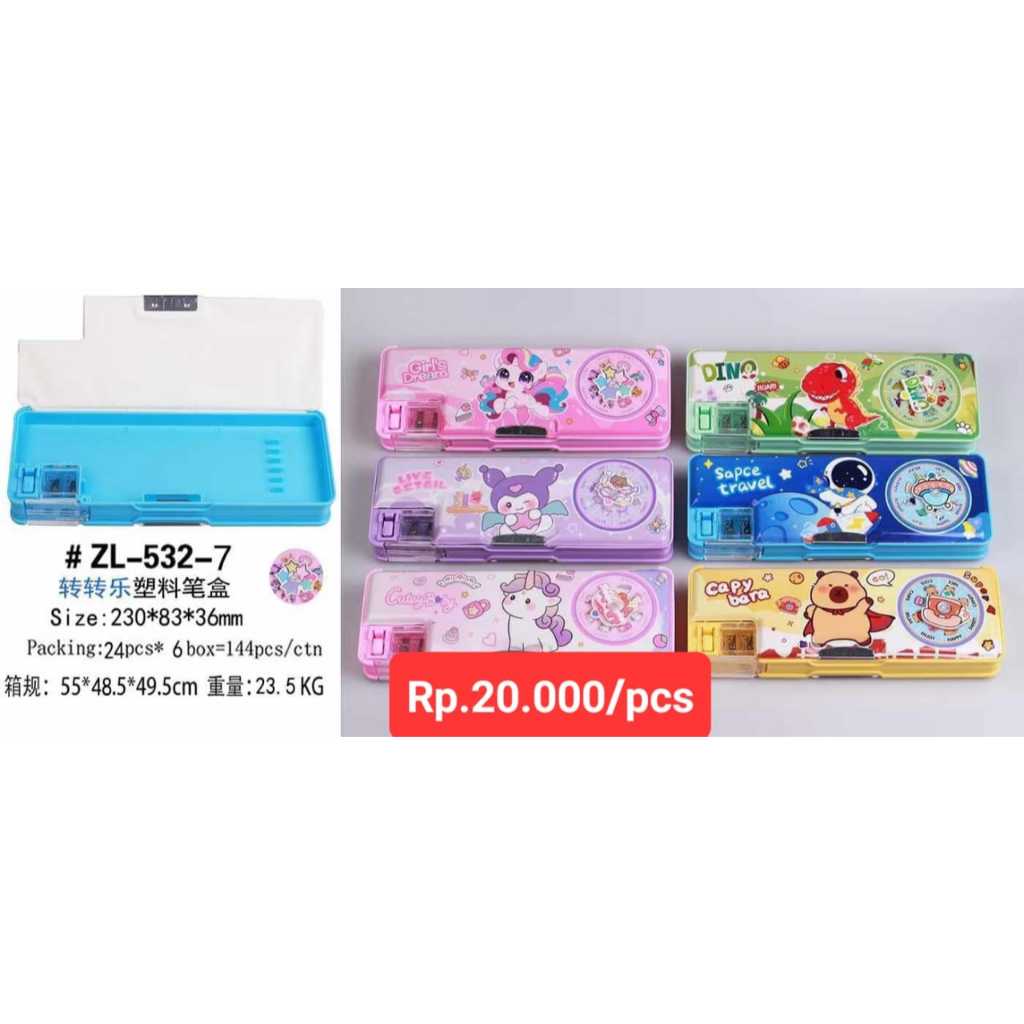 Double Sided Magnetic Pencil Case + Rotating Toy (zl5327) | Shopee Malaysia