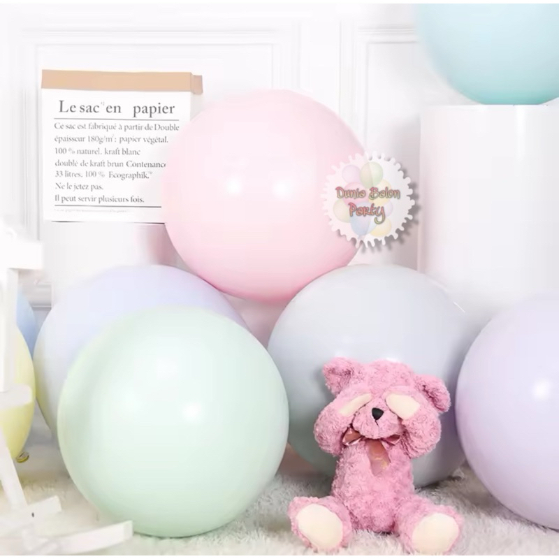 Jumbo Macaron Latex Balloons / 18 Inch Doff Pastel Macaron Balloons ...