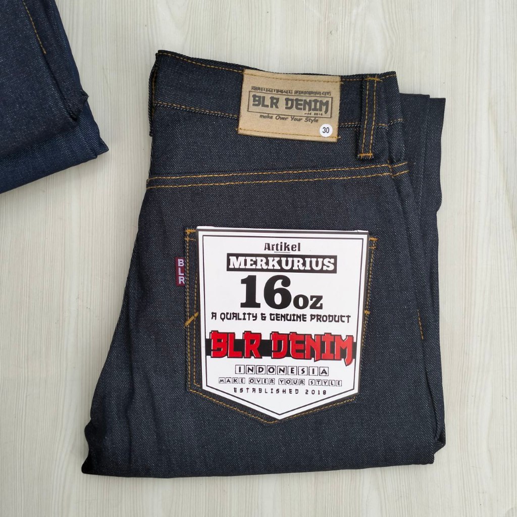 Men's Raw Denim Selvedge Accent 16oz Blr Denim Denim Jeans Original ...