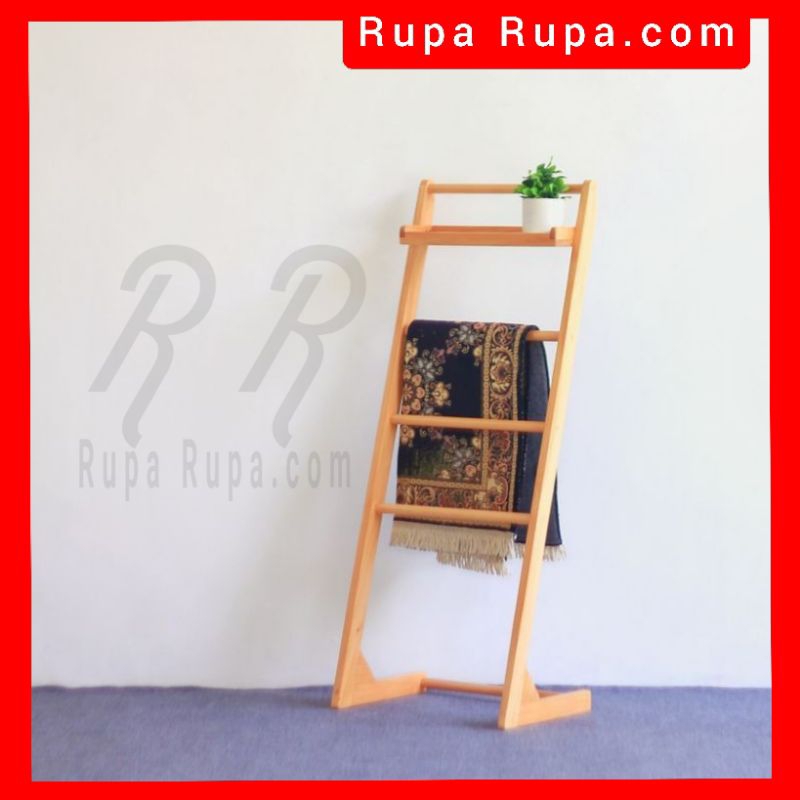 GANTUNGAN Mukena Prayer Rug Hanger Stand Hanger Rack from Wood | Shopee ...
