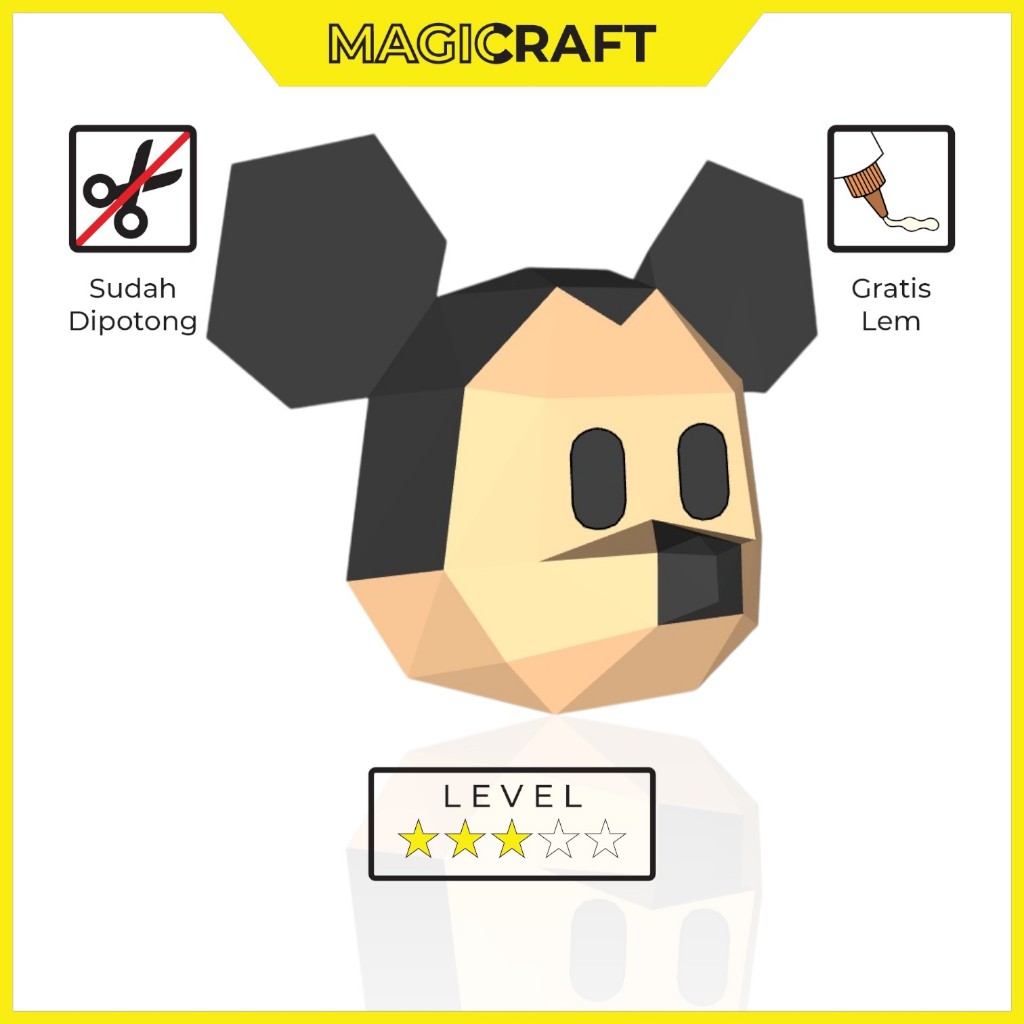 Magicraft 3D Papercraft Mickey Mouse Paper Crafts DIY Miniature Art And ...