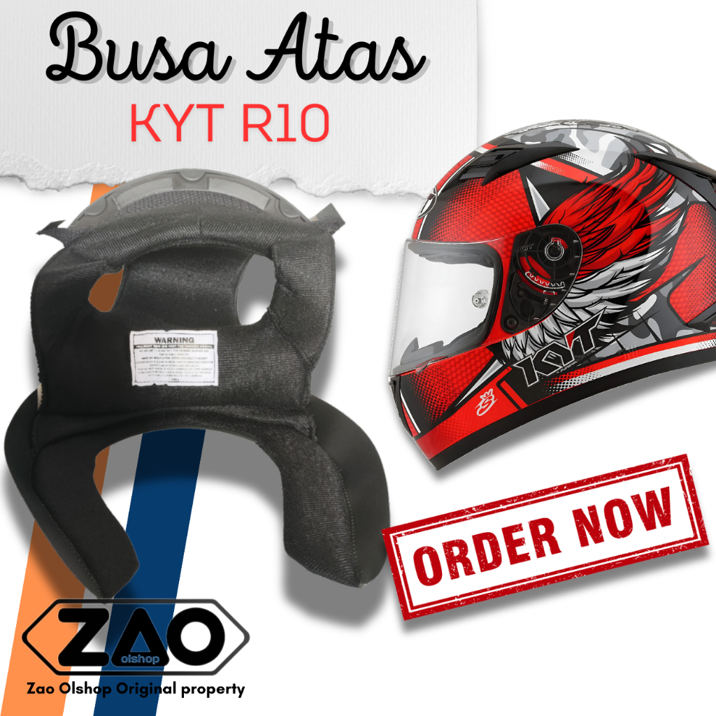 Kyt R10 helmet head foam | Crownpad helmet kyt R10 ALL sizes | Shopee ...