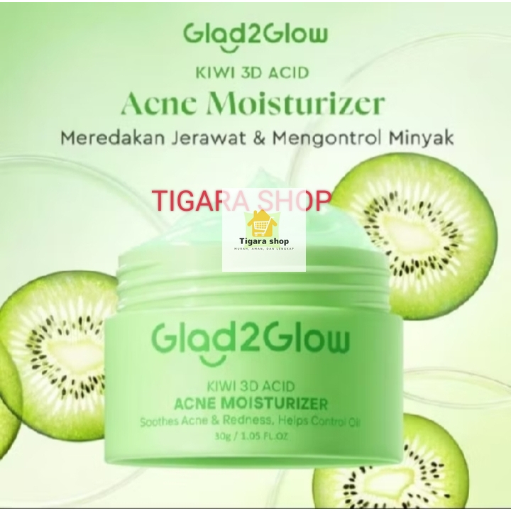 Glad2glow G2G Kiwi Acne Moisturizer Moist 30gr Day and Night Cream ...