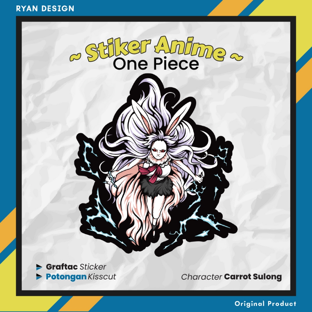 Ryan Design One Piece Carrot Anime Sticker - Graftac Kisscut Cut ...