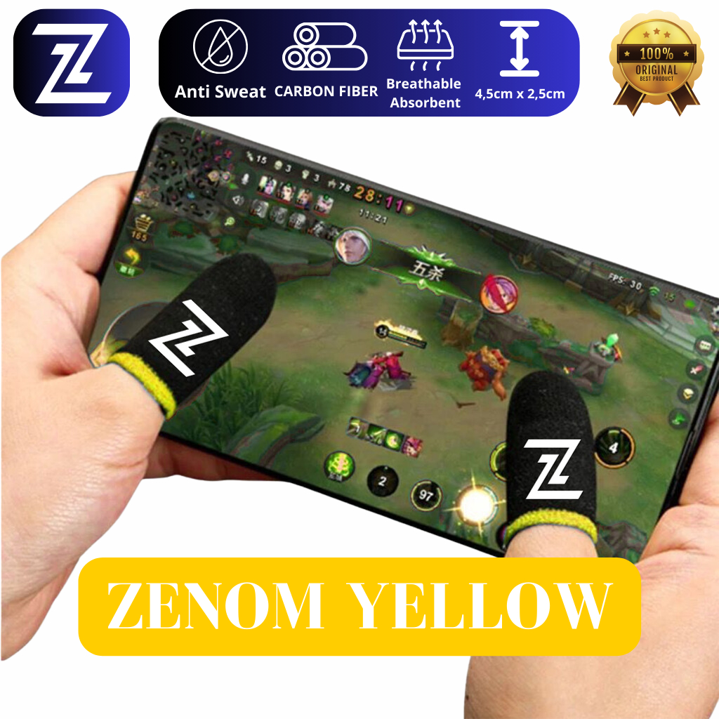 Original ZENOM Carbon Fiber Anti-Sweat Gaming Thumb Cover 1 Set ...