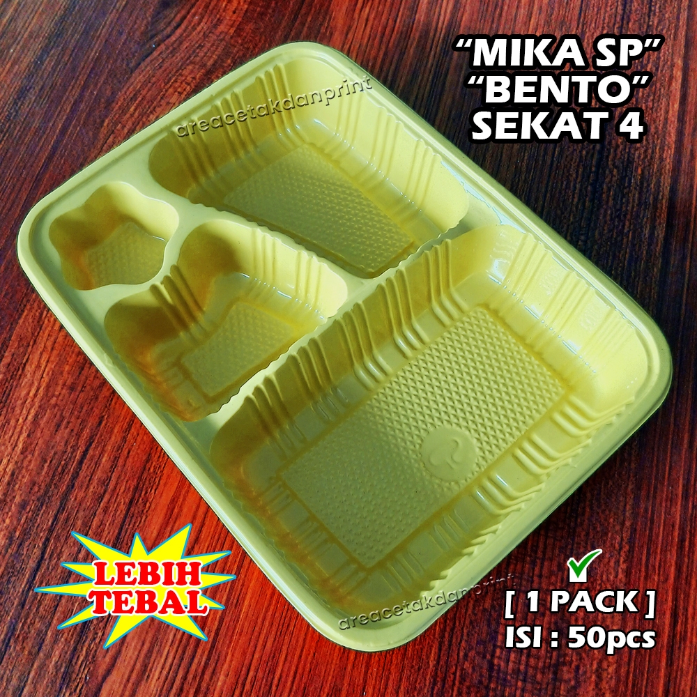 Mika Bento 4 compartments Mika SP + Clear Lid / Mika Bento Plastic ...