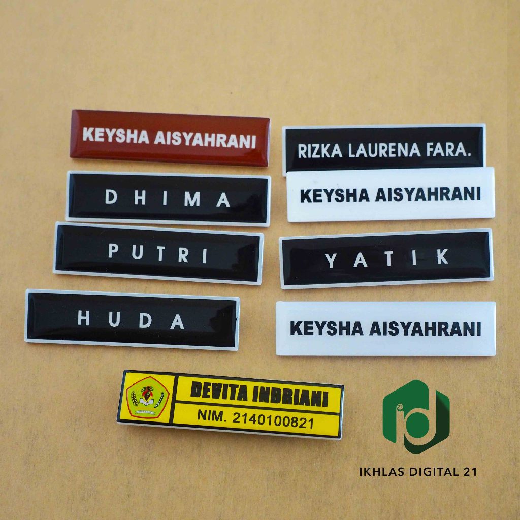 Name Tag / Chest Name / Nameplate / brass acrylic / Custom grain ...
