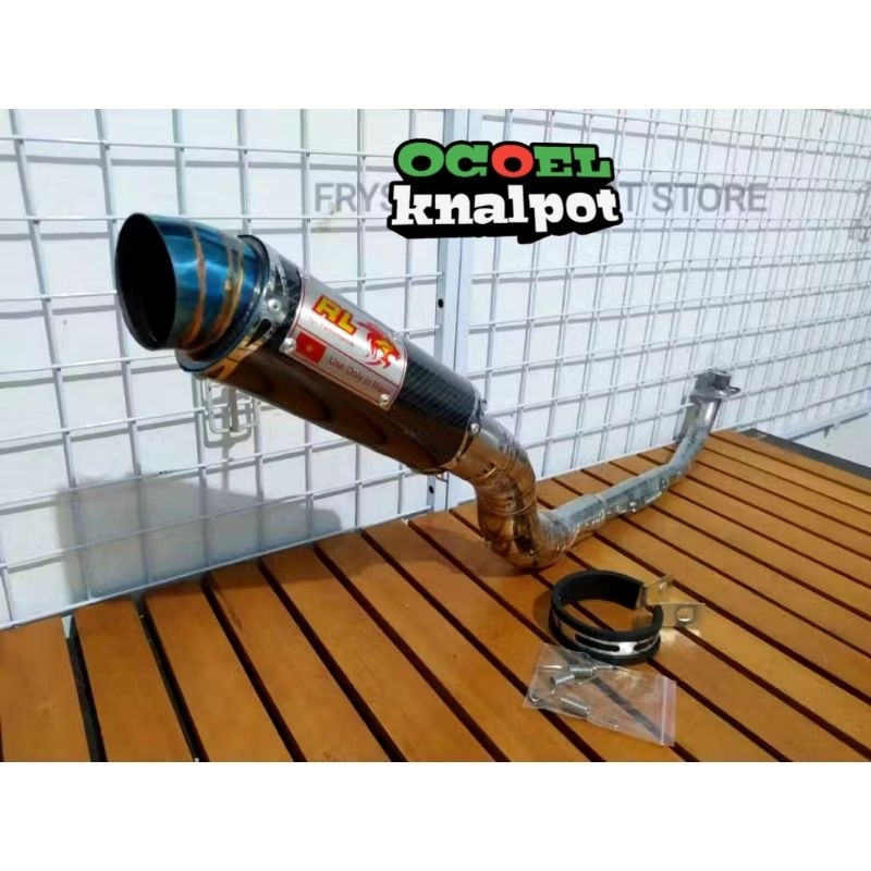 Red leo Exhaust open for Ex5 Wave Kriss Dash Legend SRL LC 135 dream ez ...