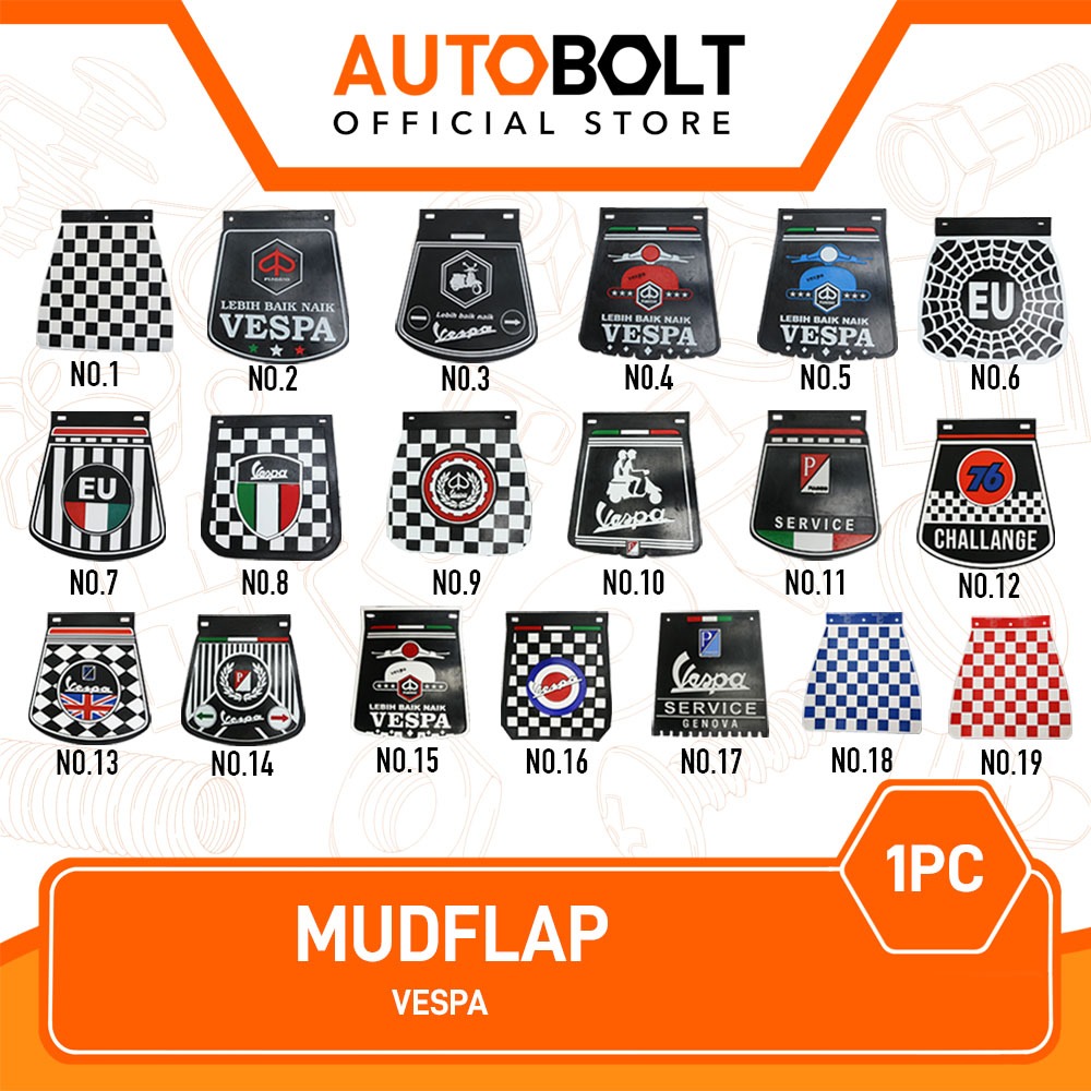 Vespa Super Sprint Px Ps Exclusive Excel Mudflap Rubber Mud Flap Kepet ...