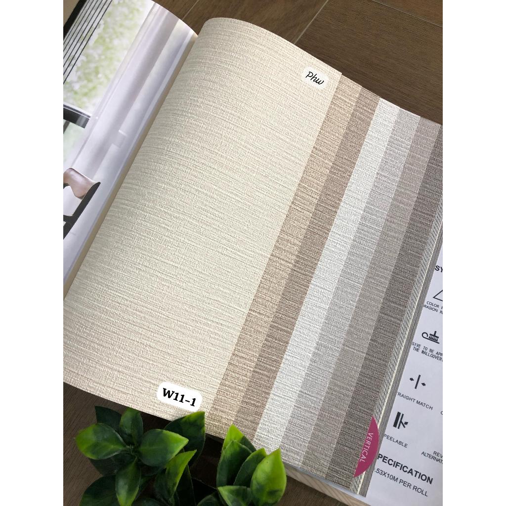 Plain Cream Horizontal Wall Wallpaper Premium Flo Ash Texture | Shopee ...